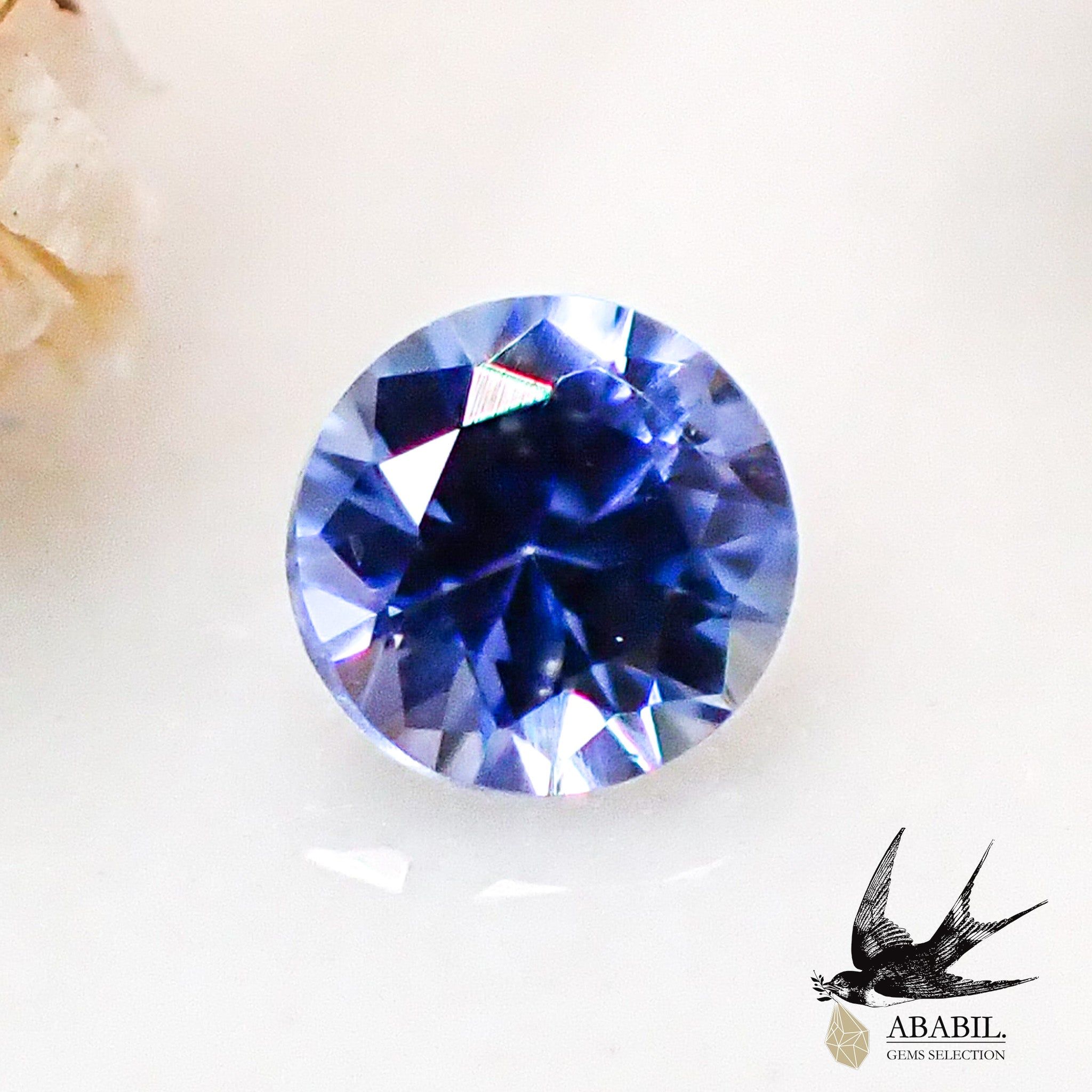 Natural benitoite 0.056ct [USA] Dark rare stone ★Multicolor gemstone ...